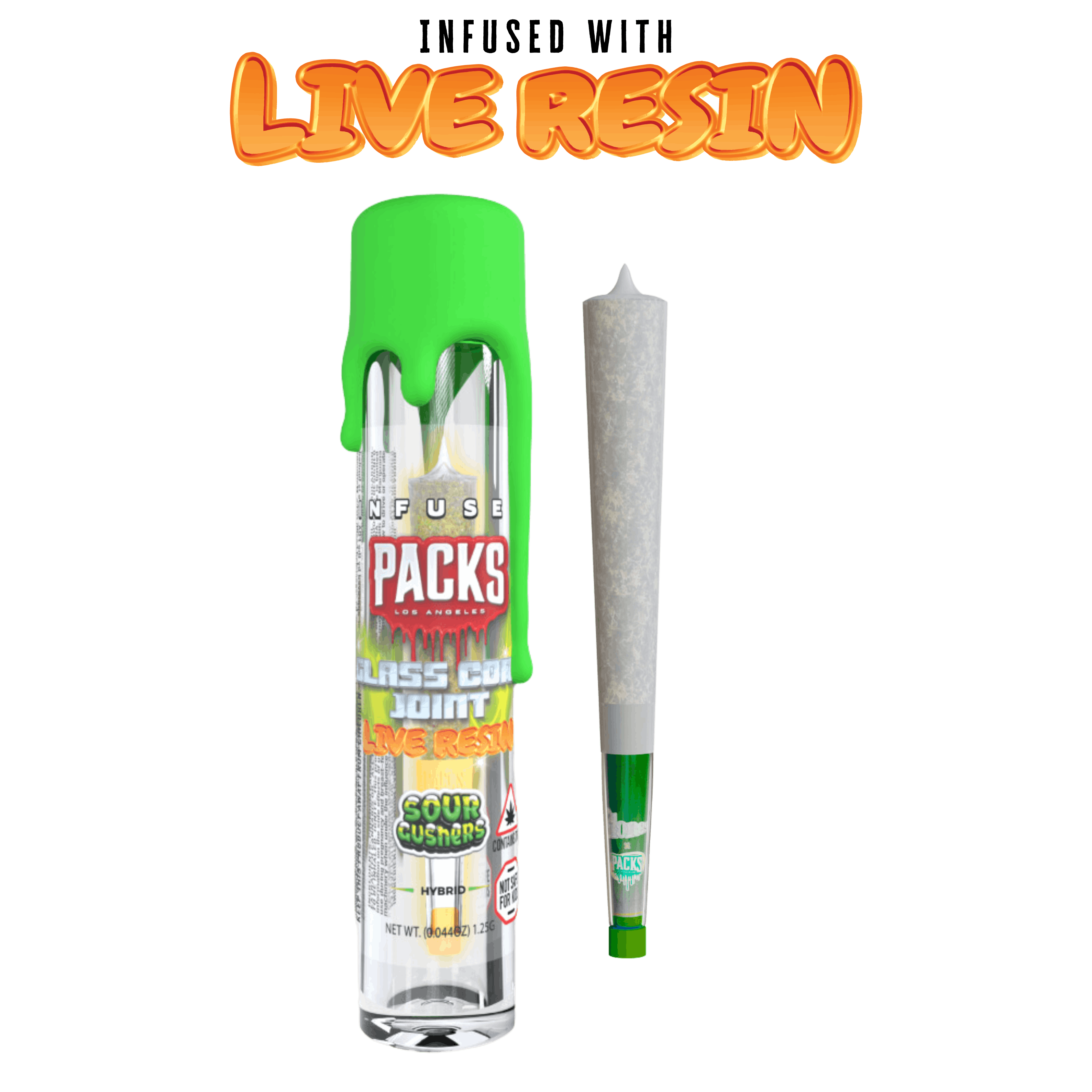 PACKWOODS - Sour Gushers | 1.5G Infused Glass Cone